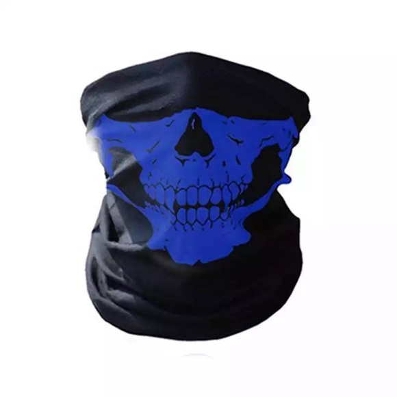 Accessories | Blue Skull Face Mask | Poshmark